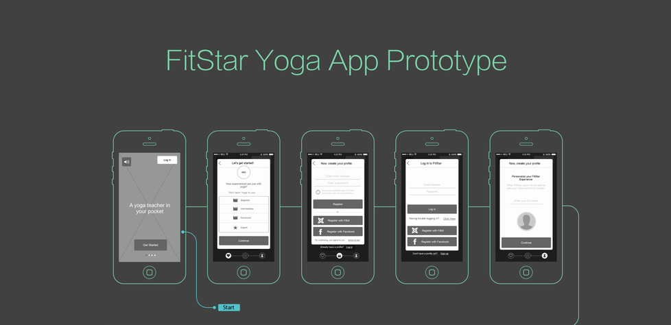 Health App Design Example – FitStar Yoga