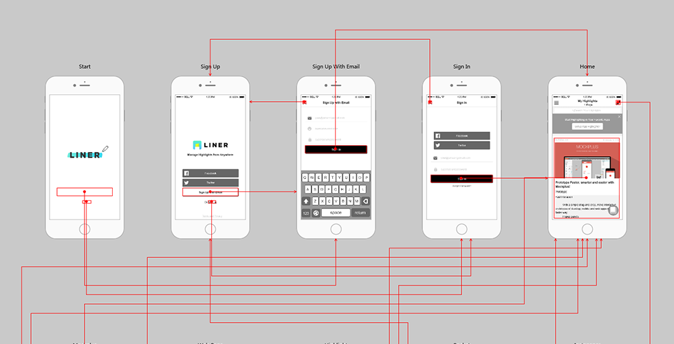 Mockplus Sample Project – LINER (App, Tool) Mockplus Sample Project – LINER (App, Tool)
